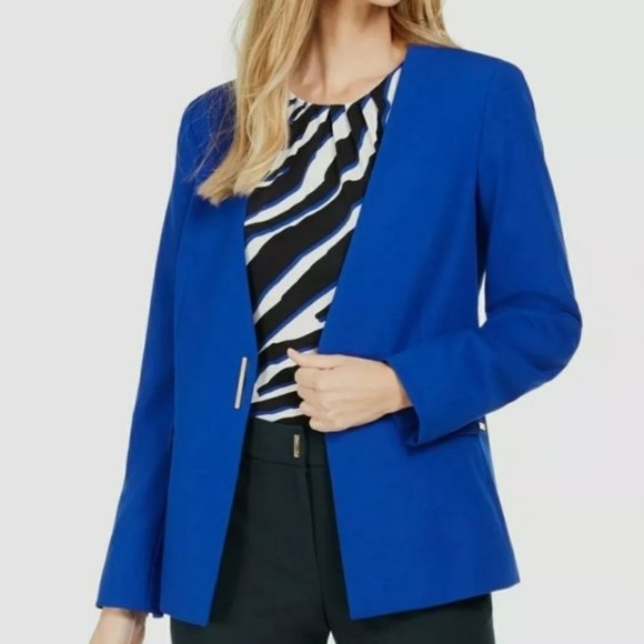 Calvin Klein | Jackets & Coats | New Calvin Klein Womens Blue Blazer ...